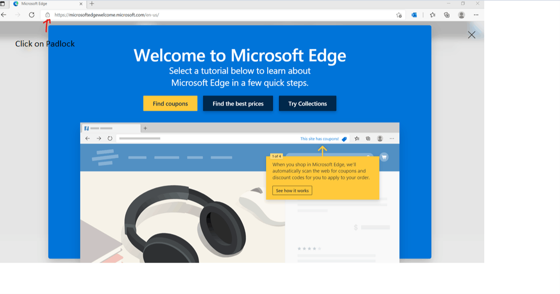 How do I check the validity of an SSL certificate on the MS Edge ...