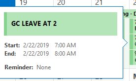 Outlook Calendar Preview/Pop-up Window - Microsoft Q&A