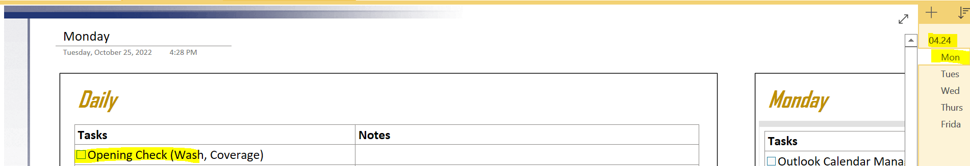OneNote: Is it possible to create a page template that includes ...