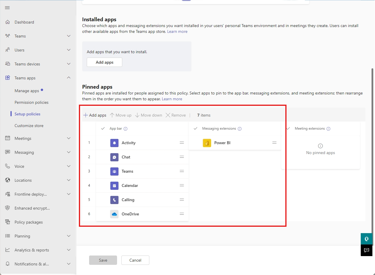 Control what apps is shown in Teams mobile - Microsoft Q&A