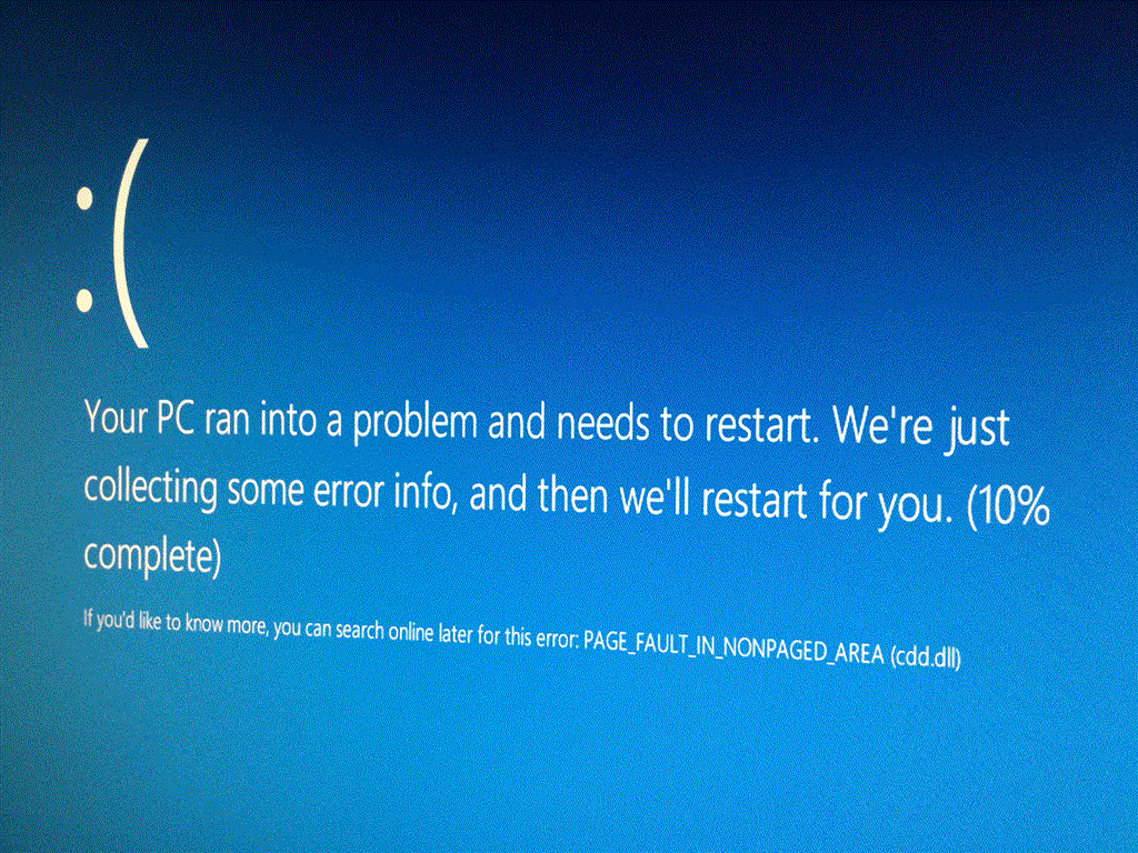 "Your PC ran into a problem and needs to restart" after quitting World ...