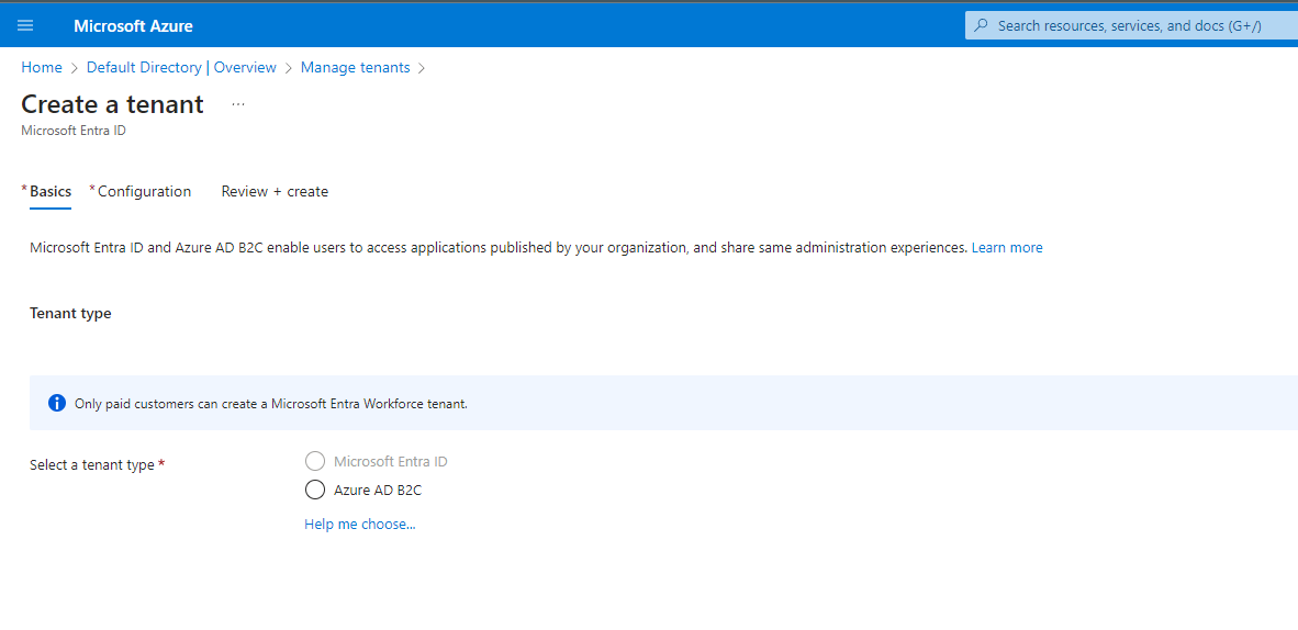 Unable To Create A Microsoft Entra Id Tenant Microsoft Qanda