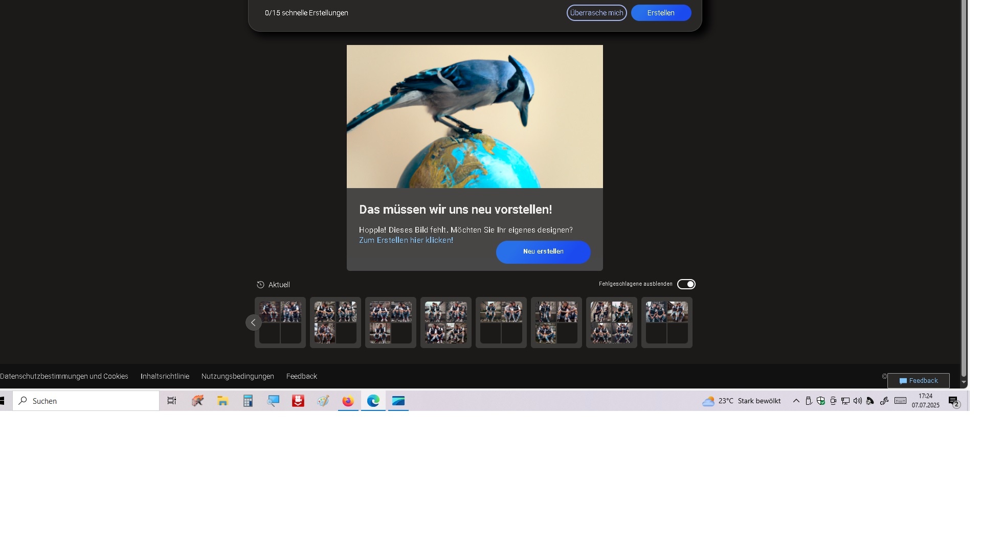 Problem mit Bing Image Creator - Microsoft Q&A