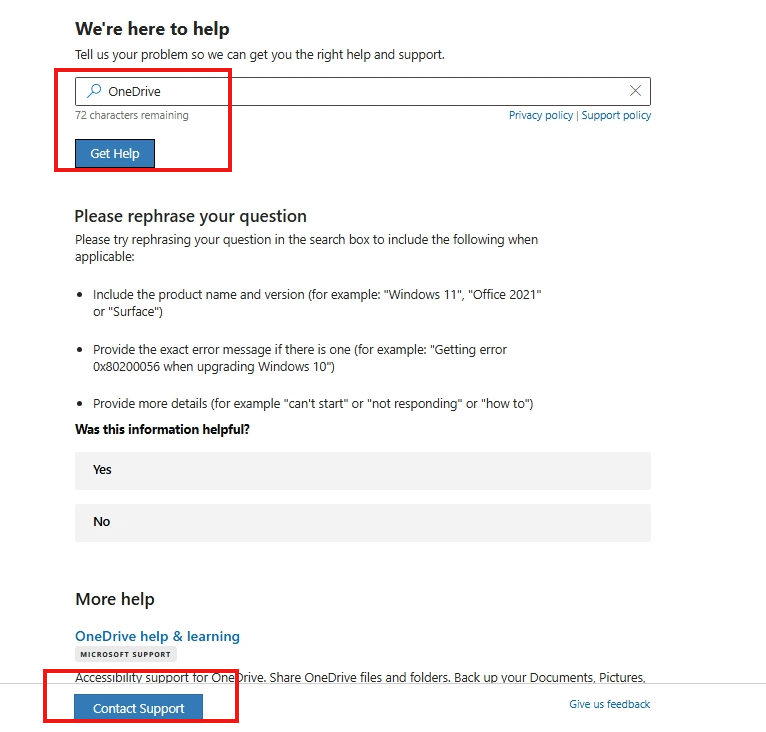 how can i get live support with onedrive? - Microsoft Q&A