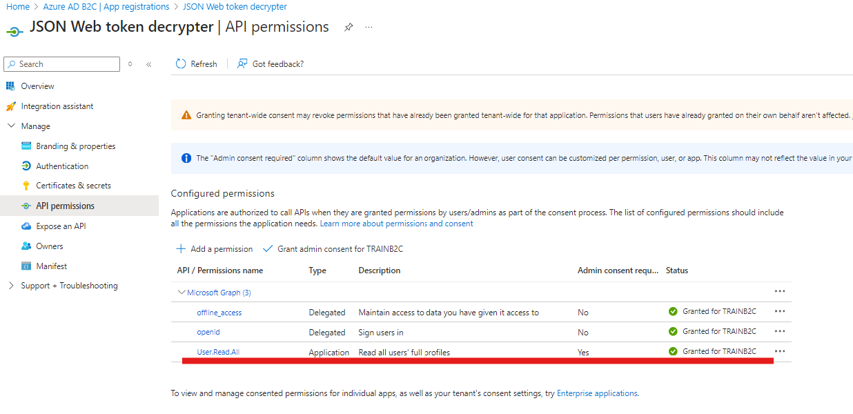 Azure B2C claims such as UPN, Surname and GIvenName not returned ...