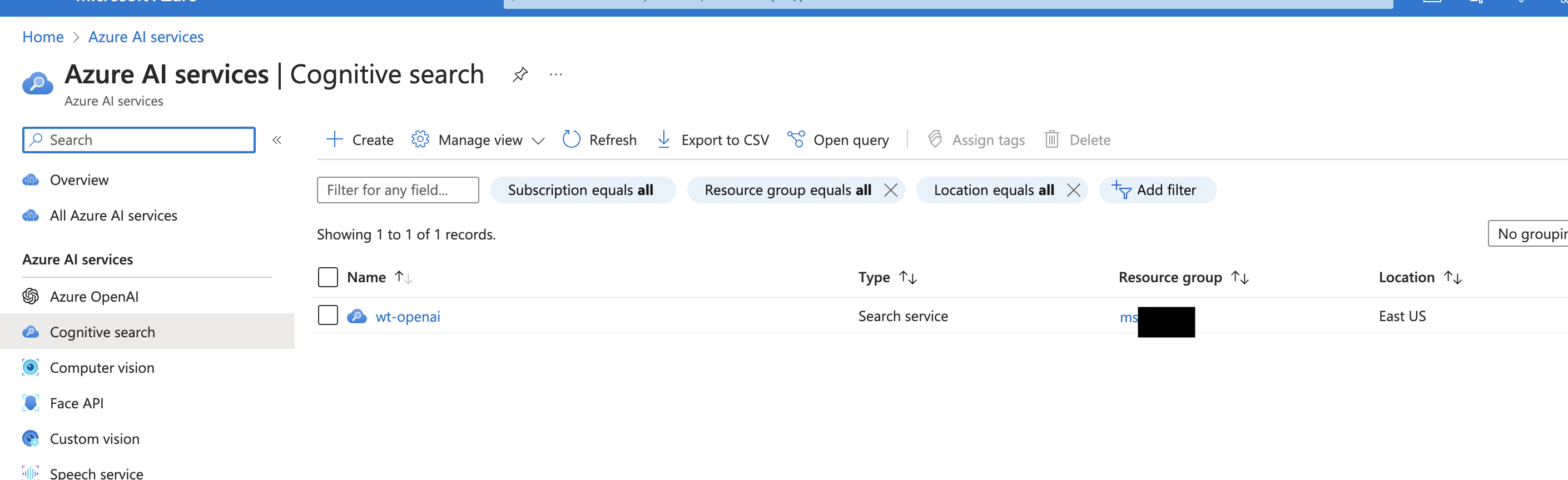Missing Search Cognitive Resource when adding own data - Microsoft Q&A
