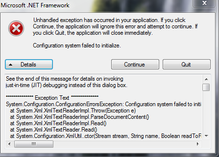 Microsoft .NET Framework Error - Microsoft Q&A