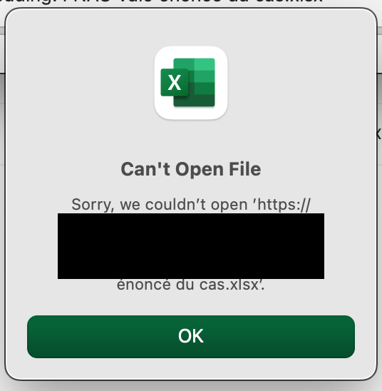 Can't open file excel on desktop app. - Microsoft Q&A