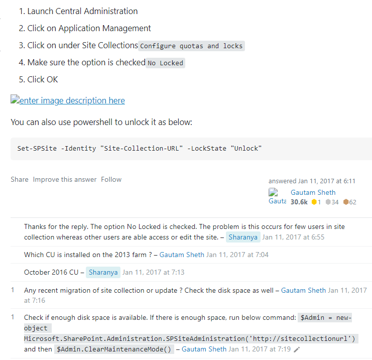 This site is read only at the farm administrator's request. - Microsoft Q&A