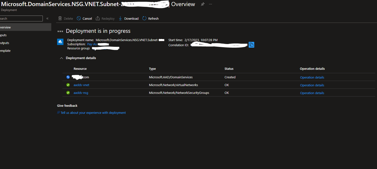 Azure Ad Ds Stuck In Deployment Is In Progress Microsoft Qanda 5777
