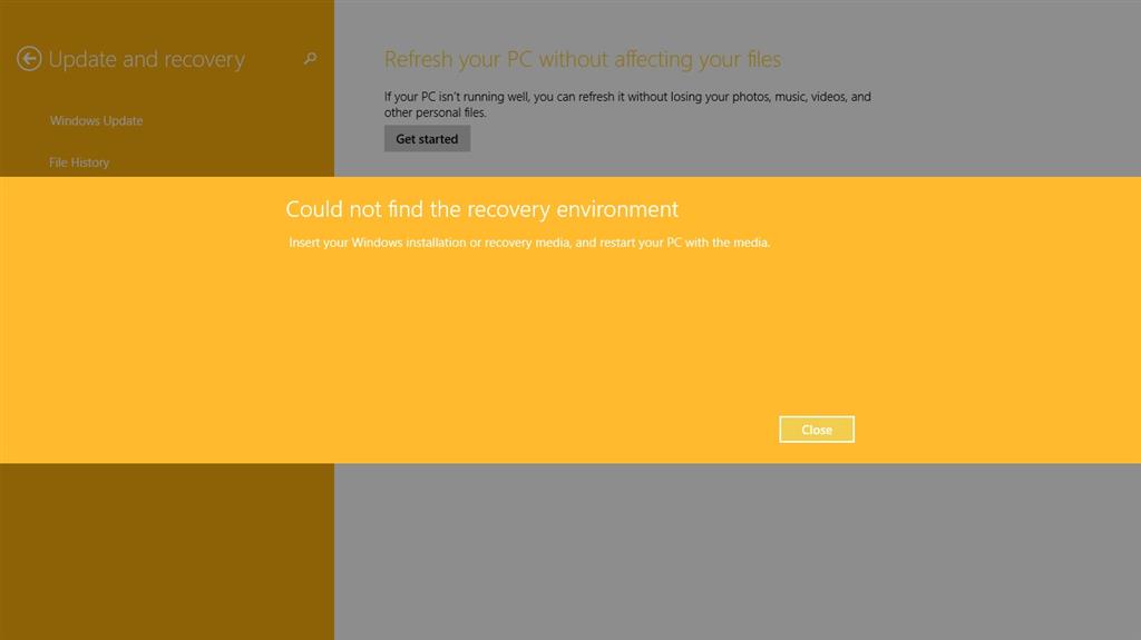 Windows Recovery Environment Missing! Help!!! - Microsoft Q&A