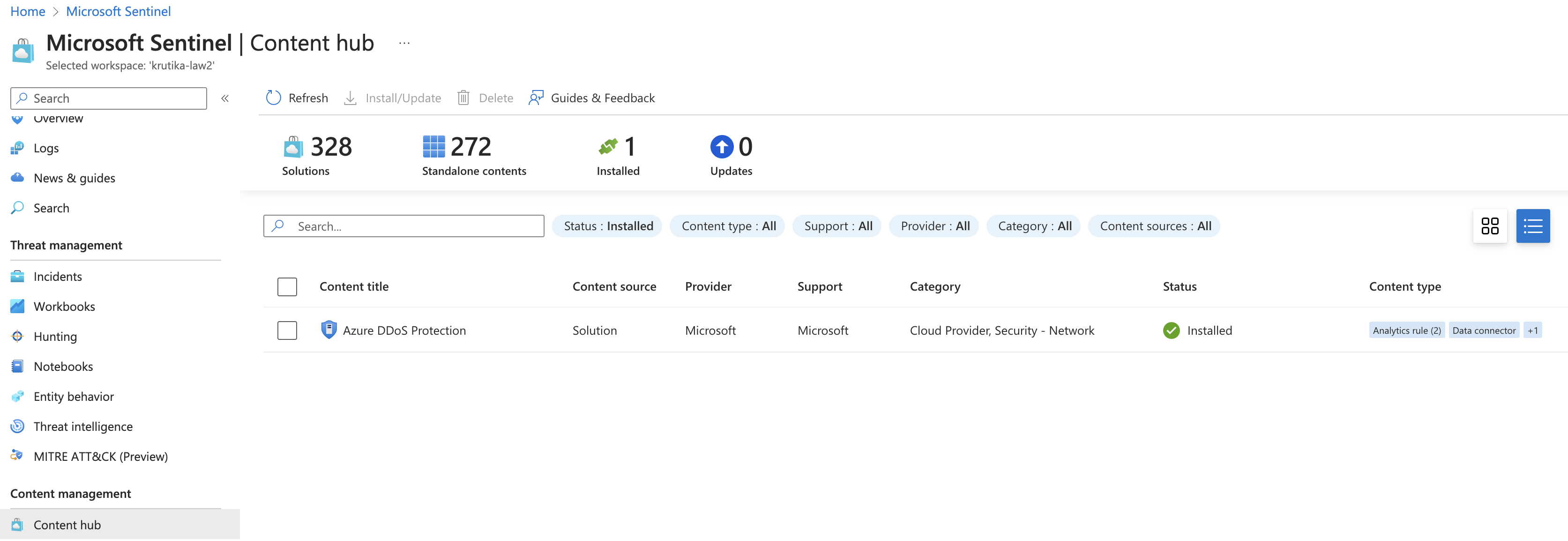 Add marketplace solutions in sentinel workspace via REST API ...