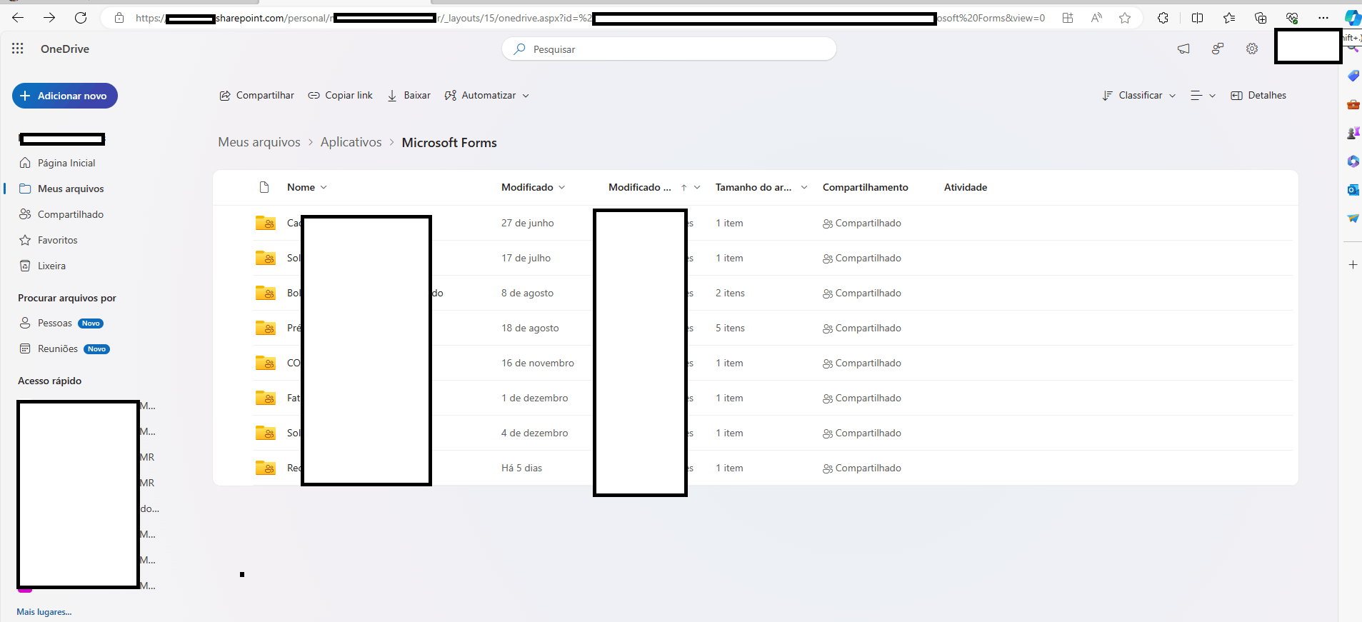 Meu Formulário Forms não aparece na pasta do One Drive - Microsoft Q&A