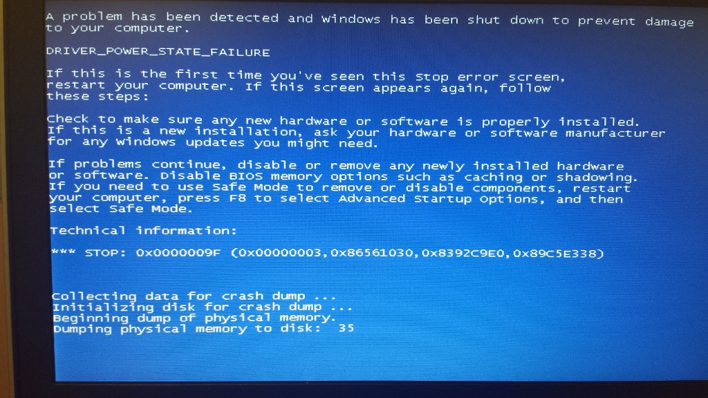 BSOD Driver_power_state_failure (Blue screen) on sleep or hibernate ...