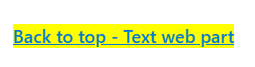 sharepoint page - create link from bottom page back to top? - Microsoft Q&A