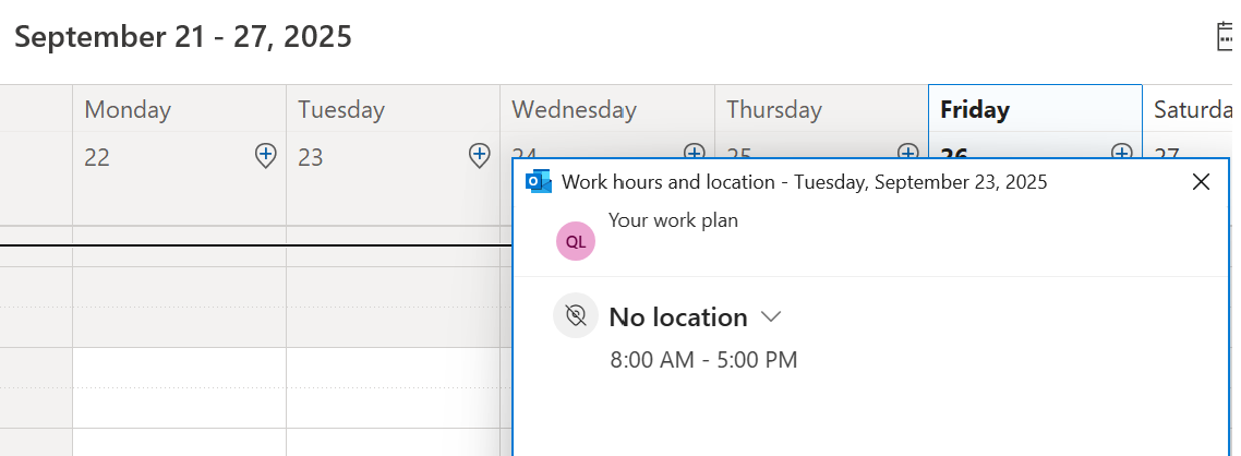 My Outlook Classic Calendar recently stopped graying out past days ...