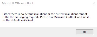 How to fix Either there is no default mail client or the current mail ...