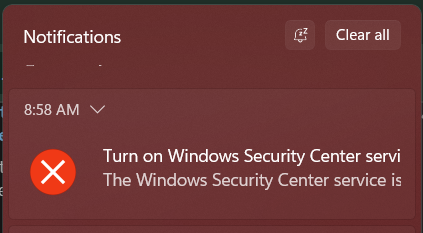 Windows Security blank page showing - Microsoft Q&A