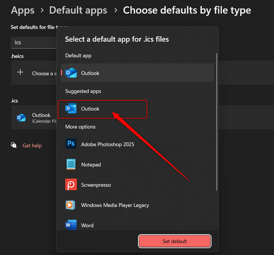 Opening a meeting .ICS in Classic Old Outlook - opens in New Outlook ...