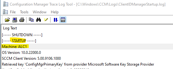Log file name under CCM\logs to find the computer name - Microsoft Q&A