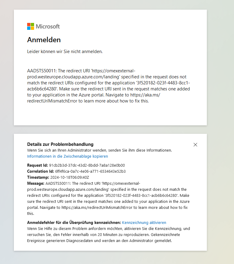 Error AADSTS50011 - Microsoft Q&A