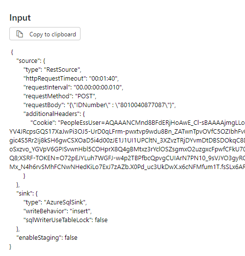 Parameter passing differences between Web activity and Copy activity ...