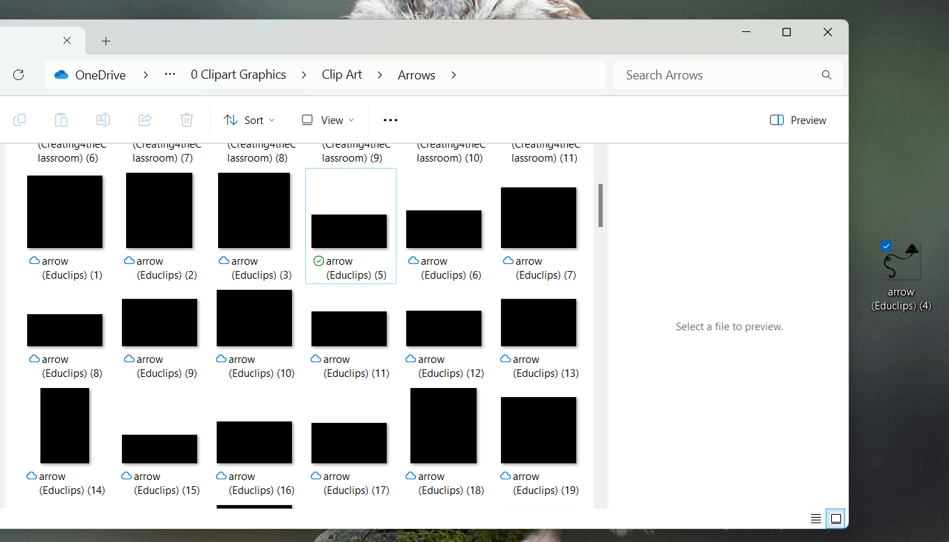 How do I fix PNG thumbnail icons showing a black background in OneDrive ...
