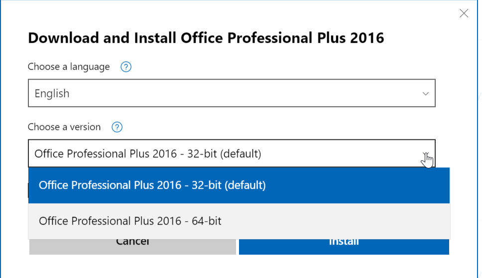 Where to download 64 bit (x64) version of Office 2016? - Microsoft Q&A