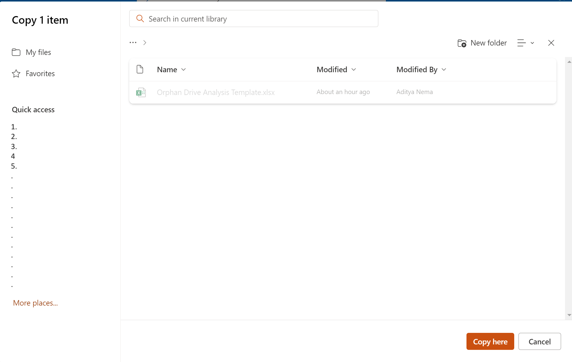I need 10000 libraries to be pinned in quick access while copying or ...