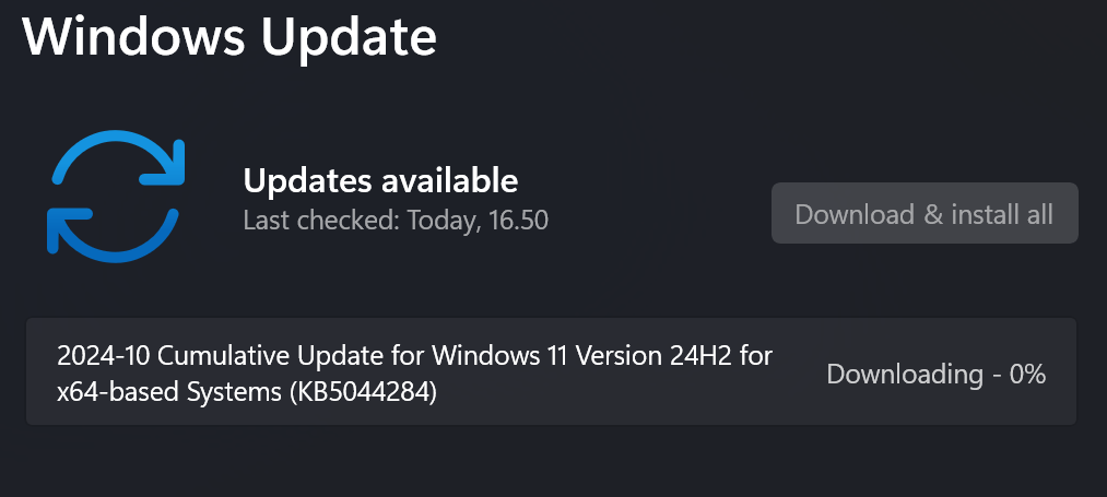 24H2 KB5044284* fails to install - Microsoft Q&A