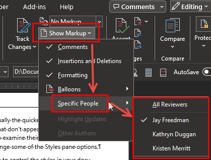 Microsoft Word Macro - to highlight annotations made by a particular ...