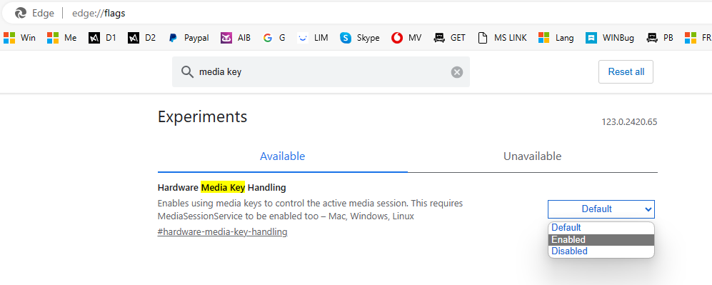 How to disable media-key-handling on Edge new update? - Microsoft Q&A