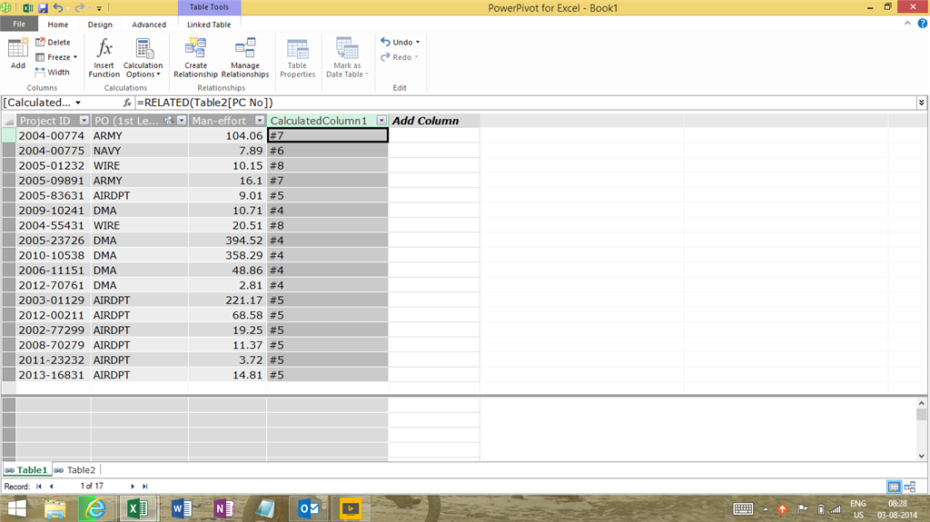 PowerPivot from two different Tables with common key - Microsoft Q&A
