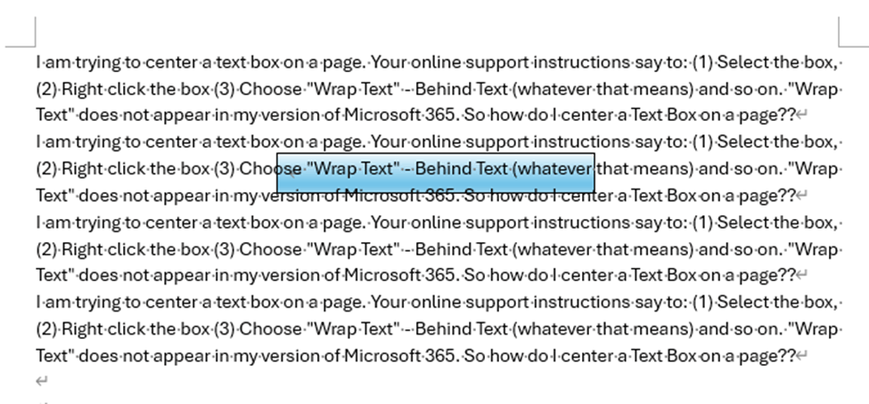 How to center a text box on a page - Microsoft Q&A