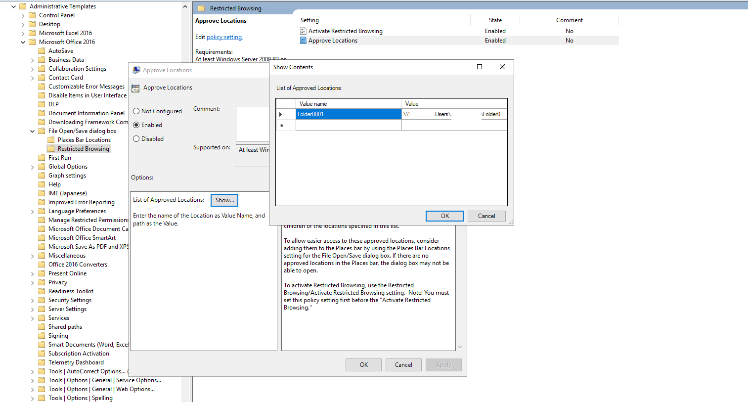 GPO to restrict users changing the file block settings - Microsoft Q&A