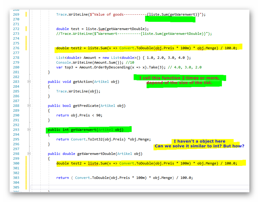 Action, Func, Predicate - Cause why the sum with double does not work. The override. - Microsoft Q&A