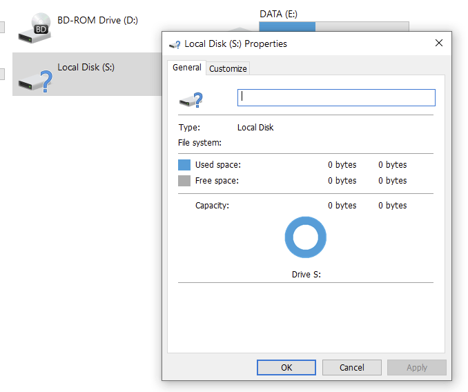 Explorer Showing Local Disk with Blue Question Mark - Microsoft Q&A