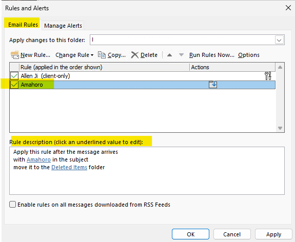 Simple way to know all the rules in outlook and what is done? - Microsoft Q&A