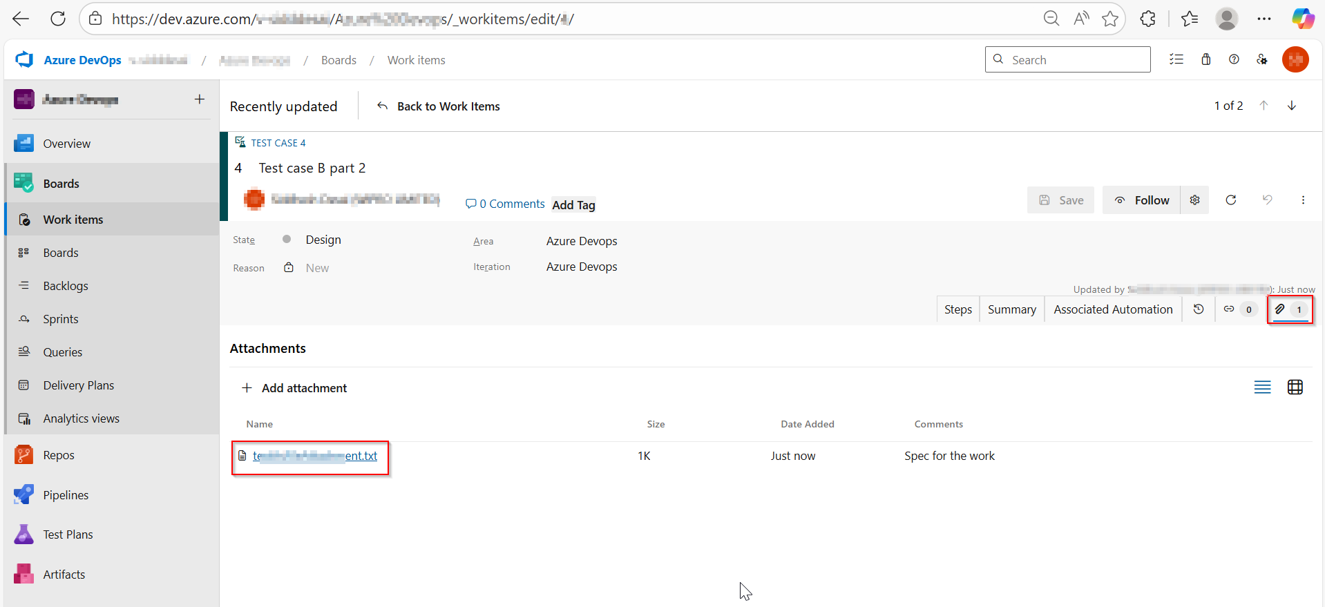 How fix 401 unauthorized error while adding attachmentot azure work ...