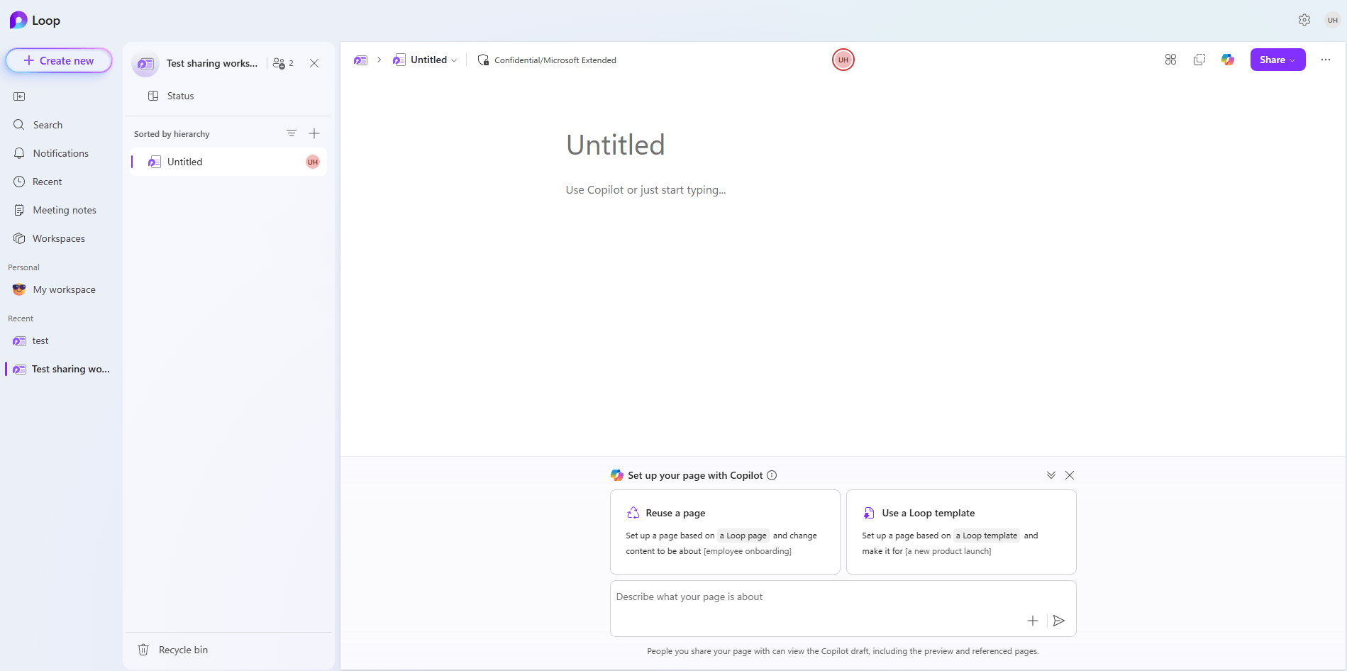 Loop: Sharing access to Workspace within the same organization ...