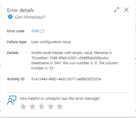 Empty columns in Source excel file - Microsoft Q&A