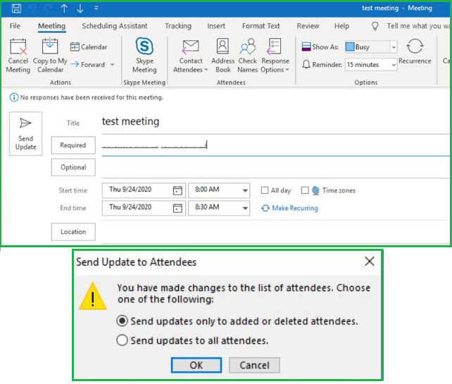 Remove attendees in Outlook (Office 365) meeting without sending notification to all attendees ...