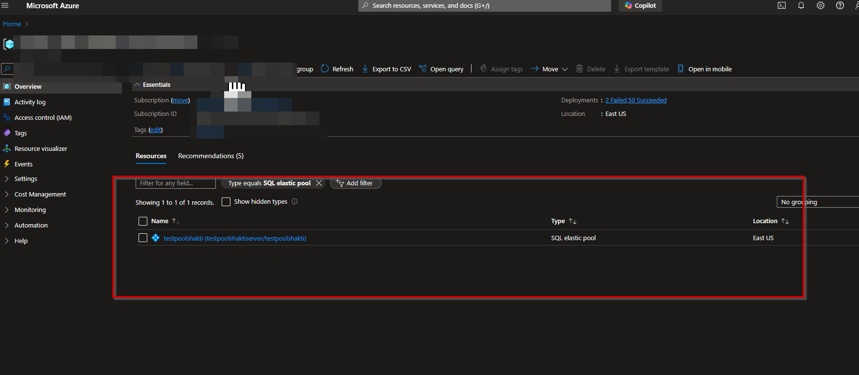 the same DB is visible twice in elastic pool - Microsoft Q&A