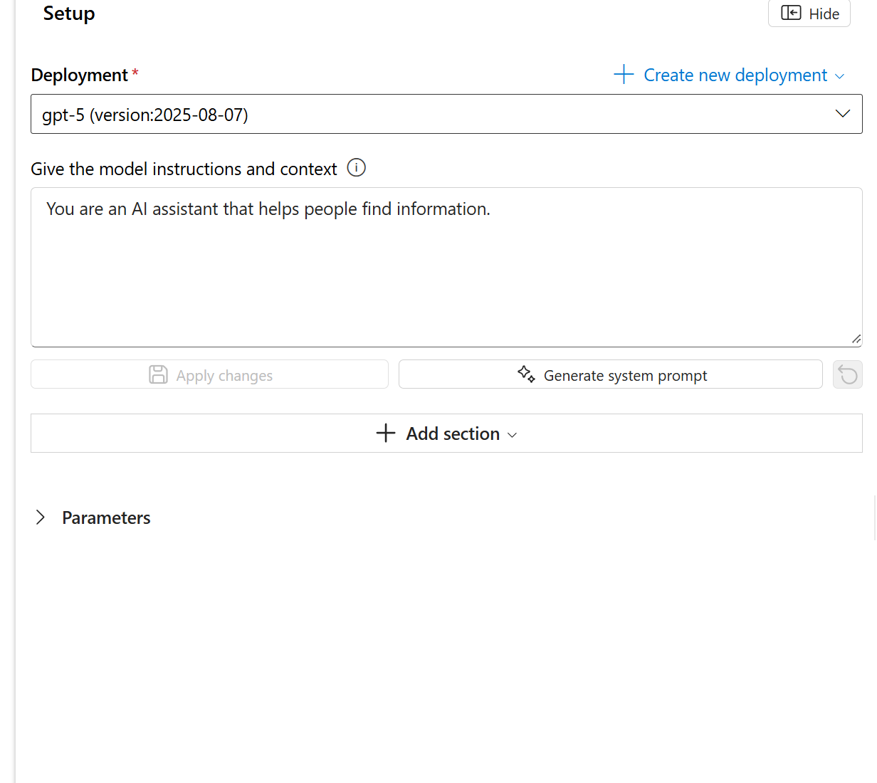 Missing Option to Add Your Data for GPT-5 Model in Azure AI Chat ...