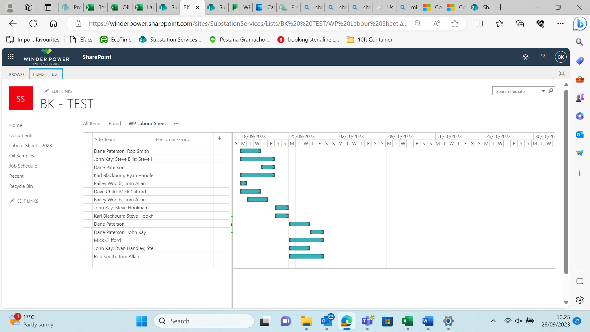 Sharepoint Labour Sheet - Lists - Microsoft Q&A