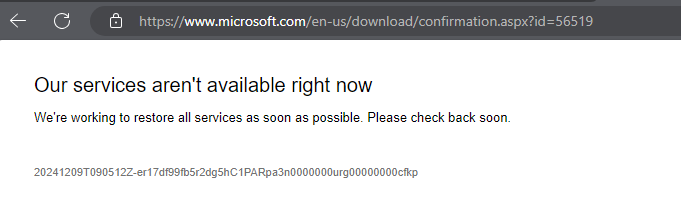 Service unavailable: Azure IP Ranges - Microsoft Q&A