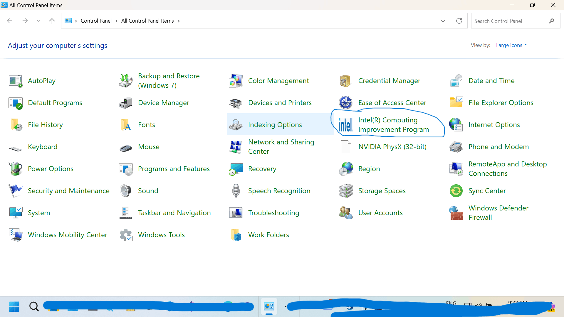 My intel (R) Computing improvement program is not working properly it ...