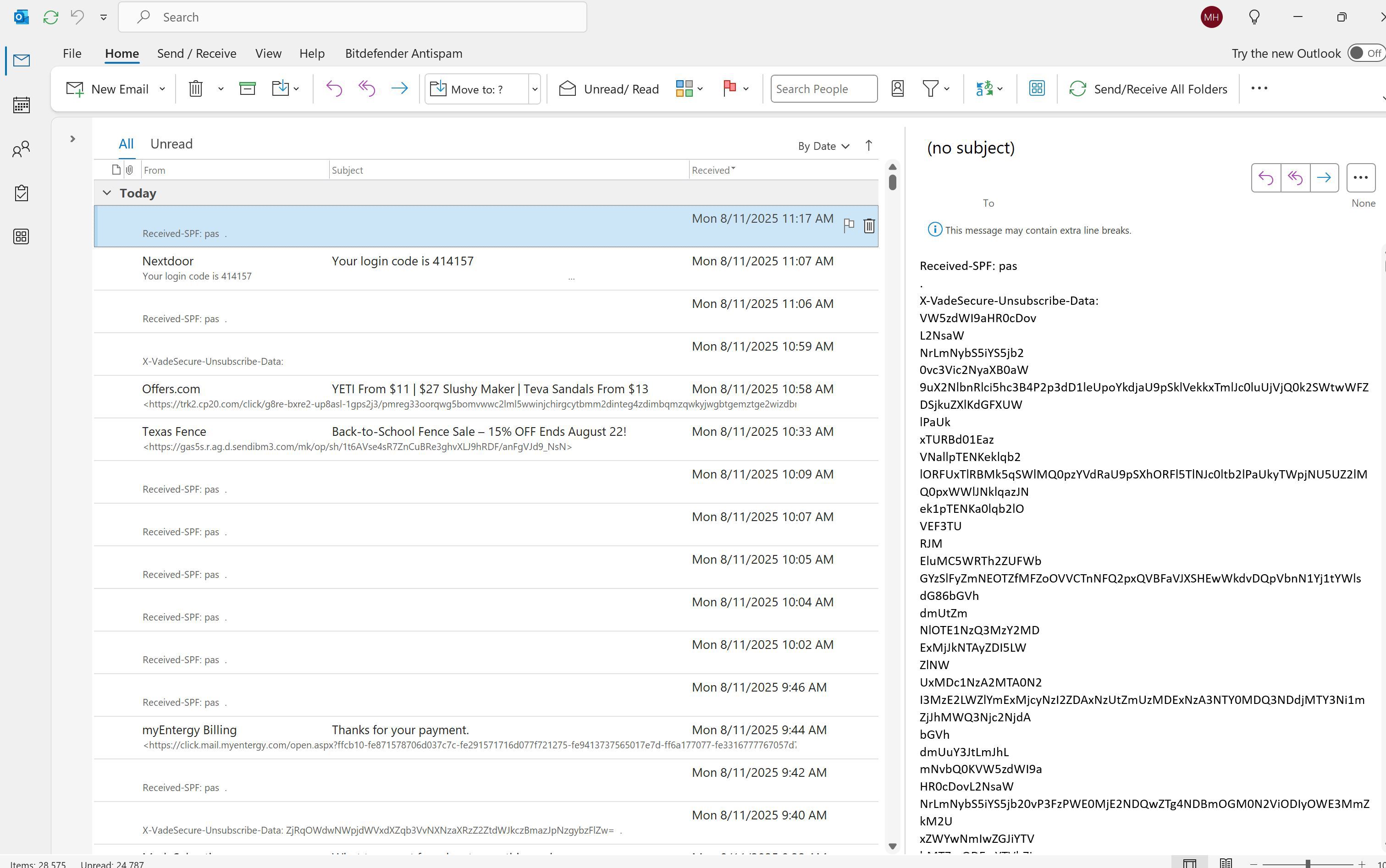 Suddenly most of my e-mails contain unintelligble text - Microsoft Q&A