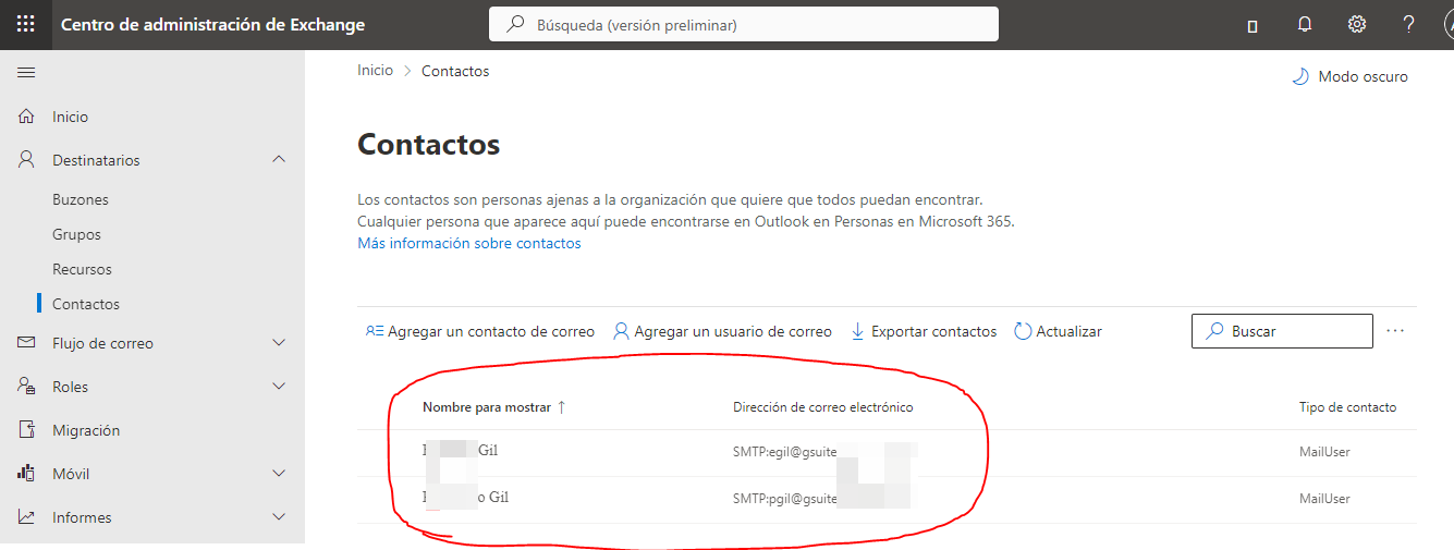 Problem at step 3 Provision mail user account for all users you are ...