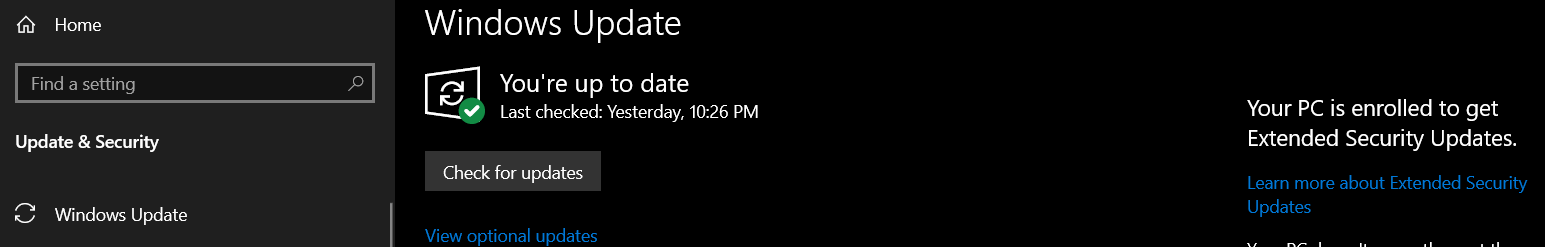 how do i get windows 10 security update if enroll will not come up ...